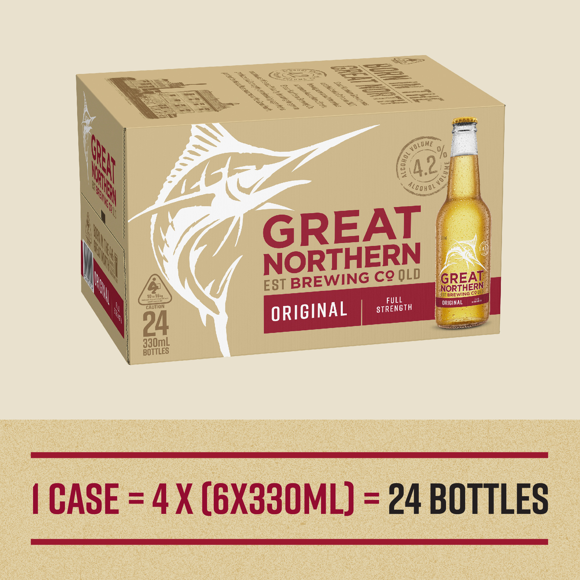 Great Northern Original Lager Beer 24 x 330mL Bottles for sale online ...